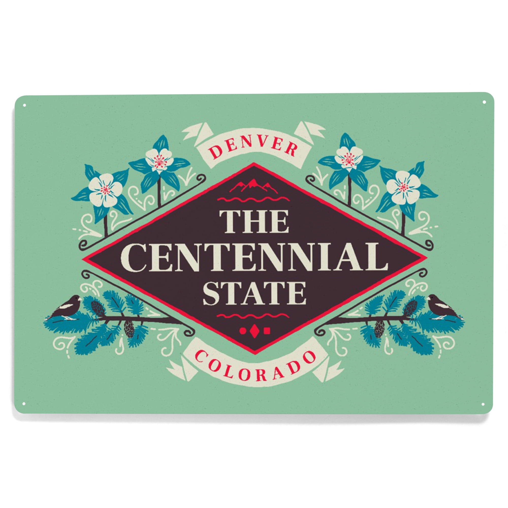 Denver, Colorado, State Motto Crest, State Series, Contour (12x18 ...