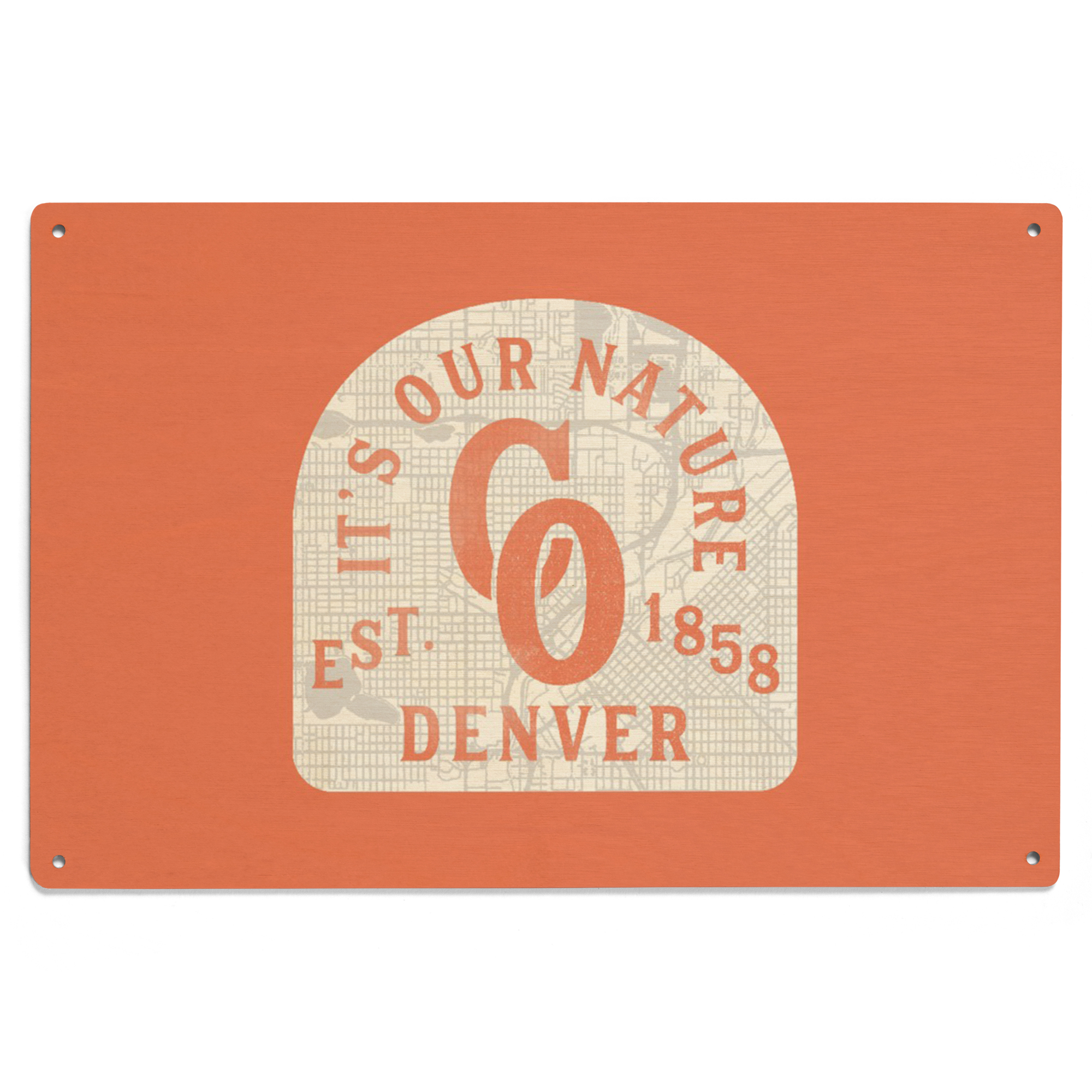 Denver, Colorado, Wayfinder Collection, City Map and Monogram, Contour ...