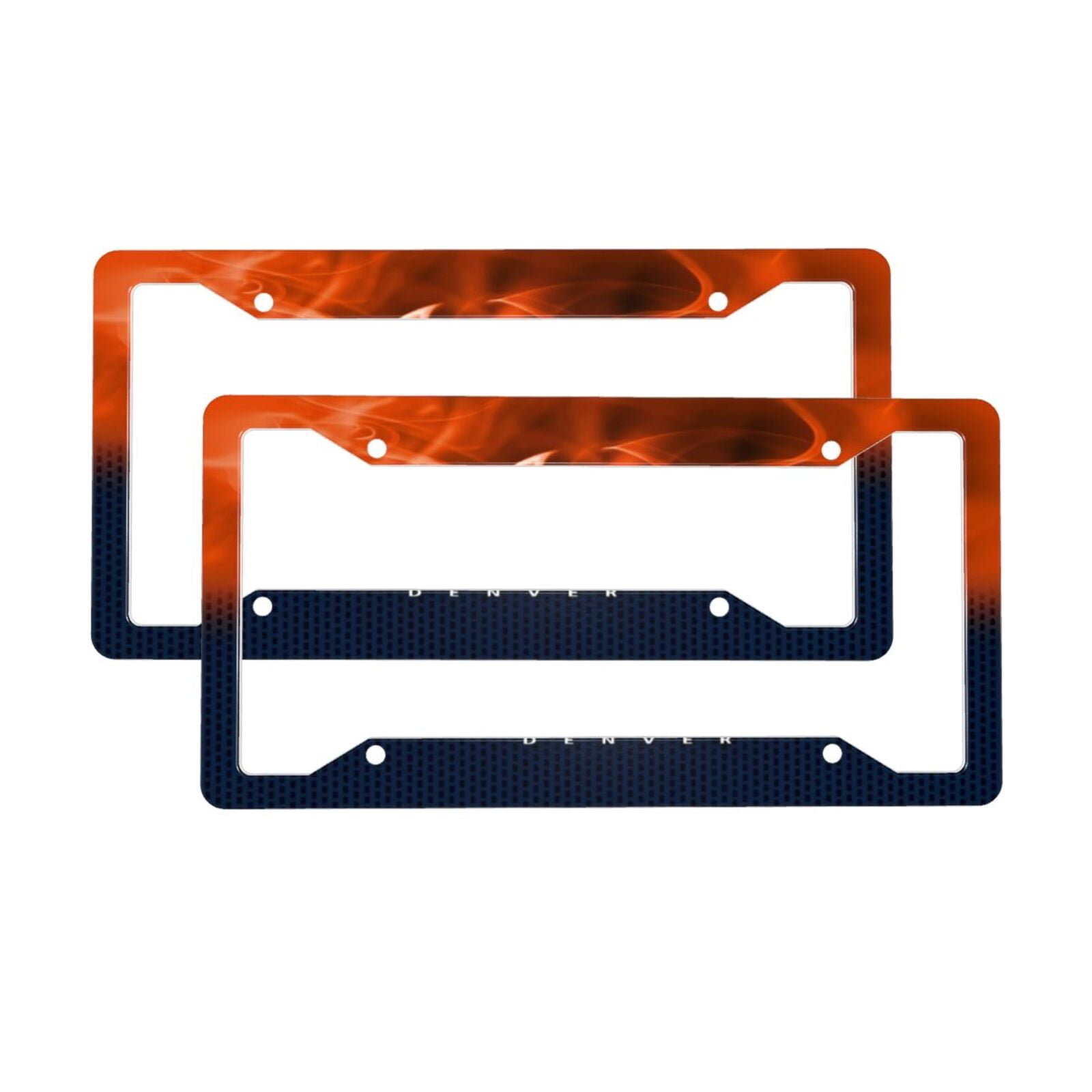 Denver Custom 4-Hole Football License Plate Frame (Set of 2 ...