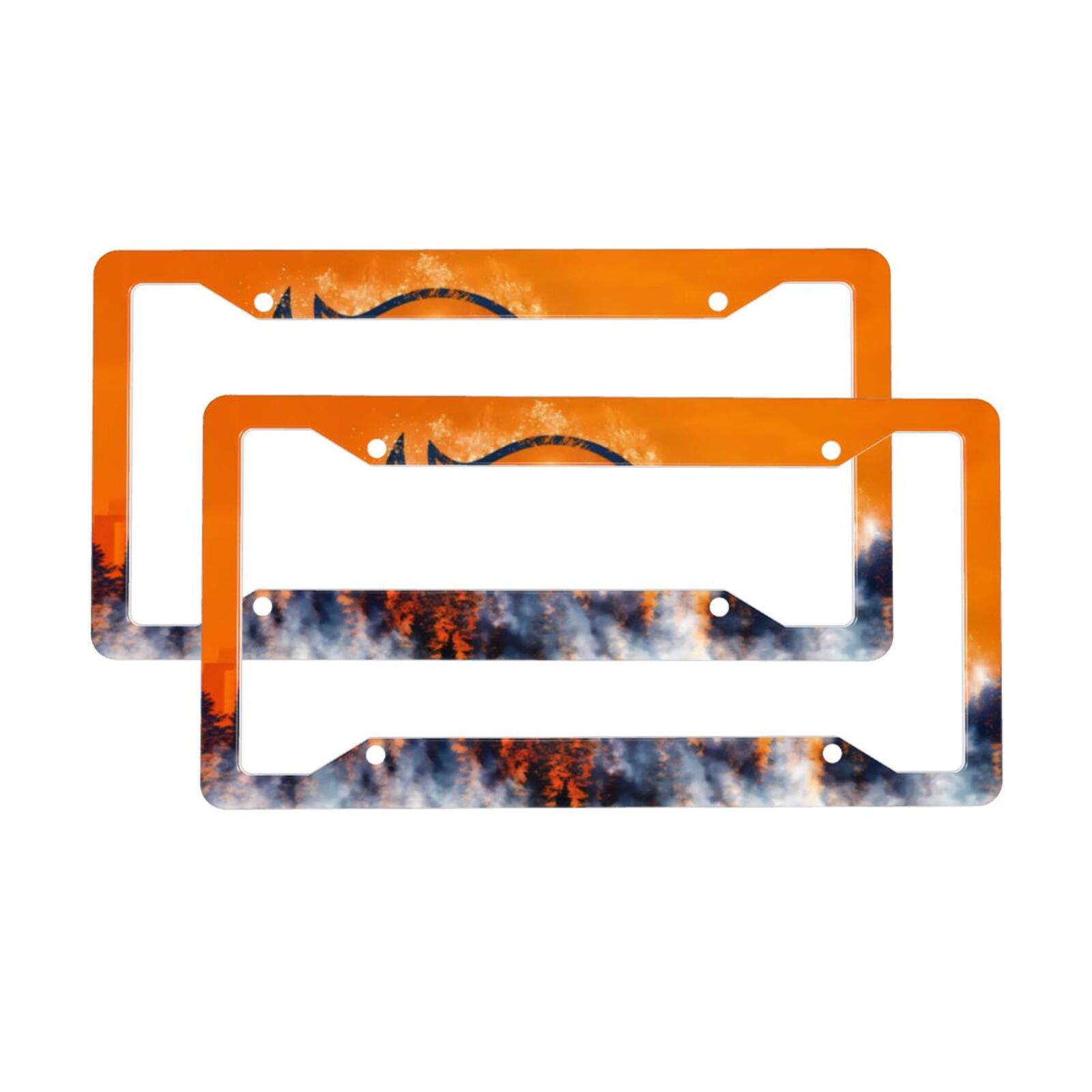 Denver Custom 4-Hole Football License Plate Frame (Set of 2 ...