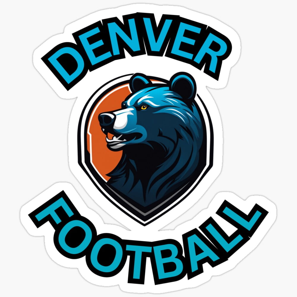Denver Football, American Football,Gridiron, Sticker Baseball Sticker ...