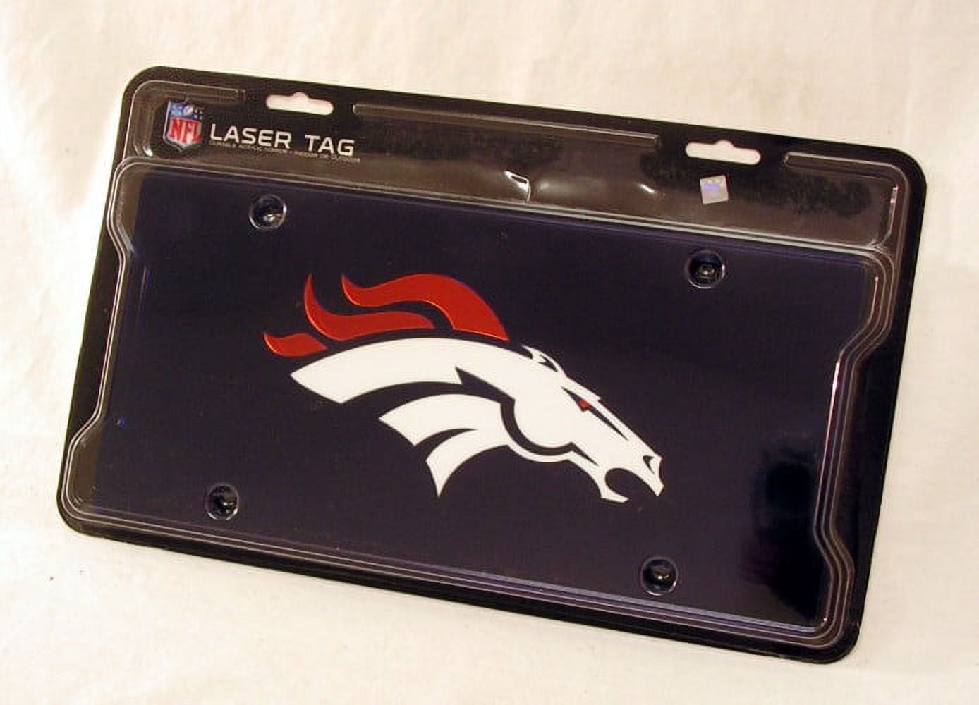 Denver Football Broncos Mirror Look Laser License Plate - Walmart.com