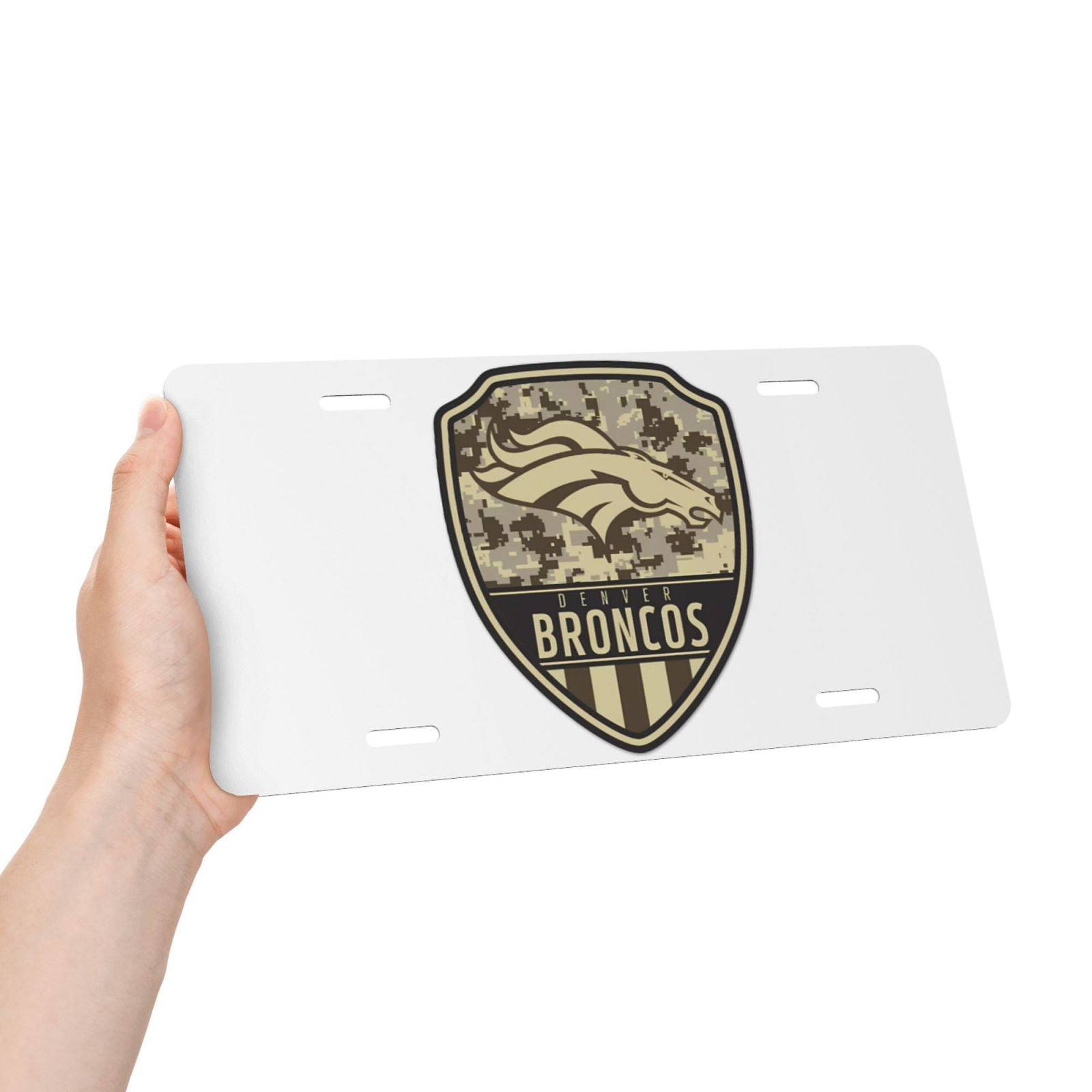 Denver Football Print License Plate 6" x 12"– Lightweight Aluminum for ...