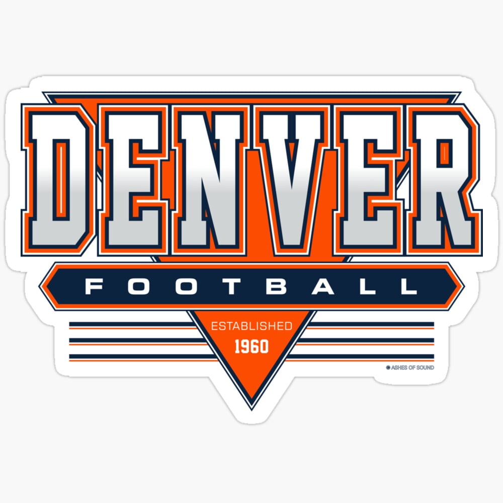 Denver Football Retro, Vintage Broncos Inspired 90S Sticker Baseball ...