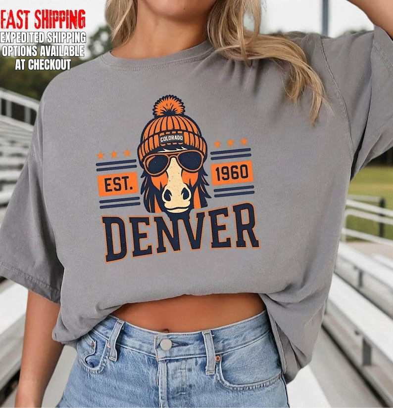 Denver Football Shirt, Denver Gift, Denver Football T-Shirt, Denver ...