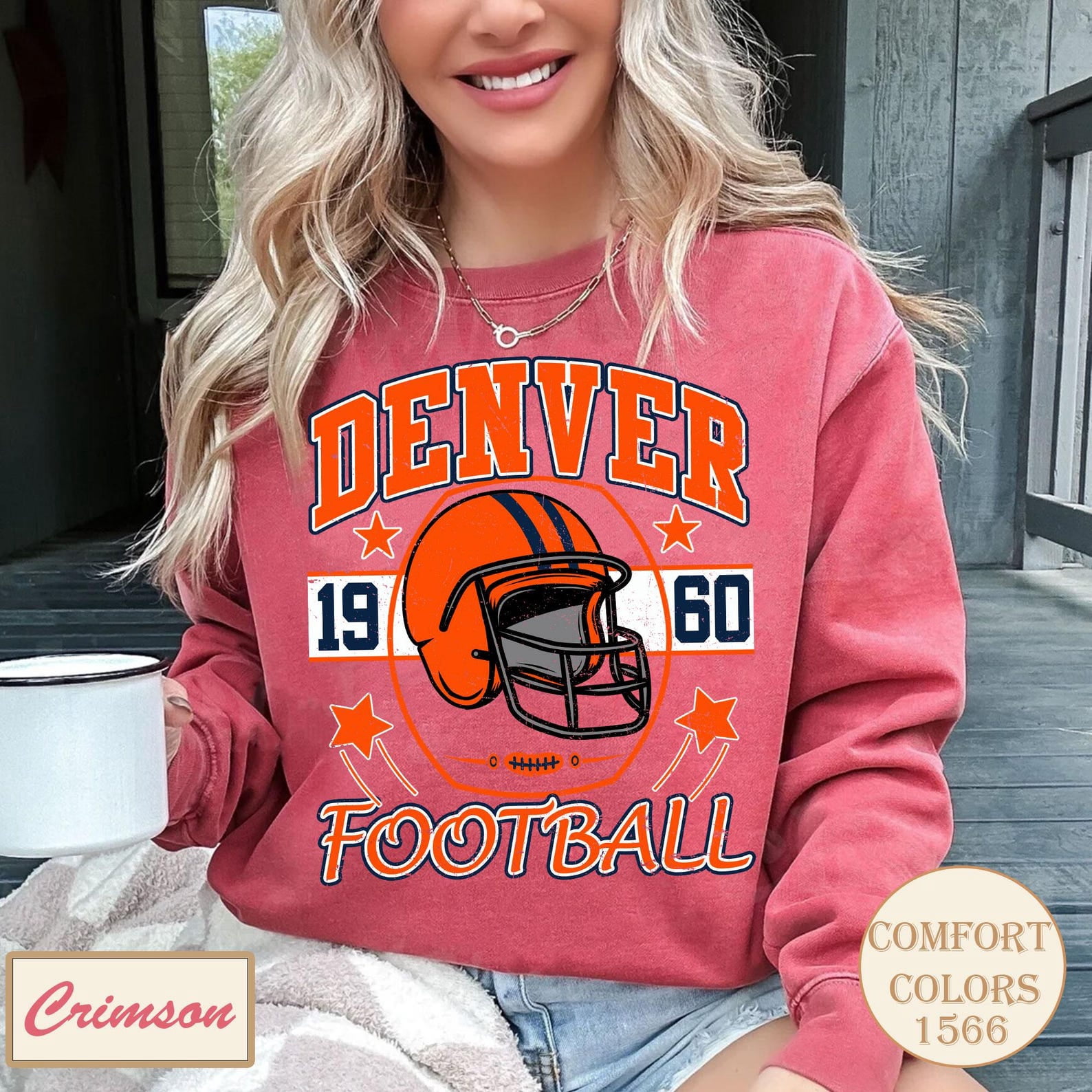 Denver Football SweatShirt - Retro Game Day Sweatshirt - Sports Fan ...