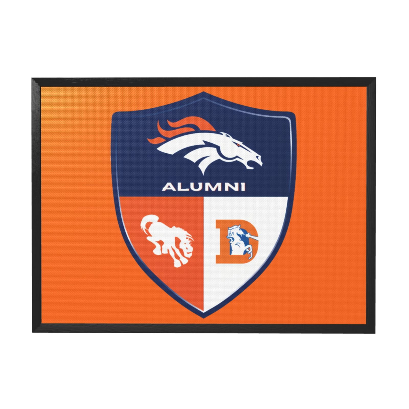 Denver Football Team Black Frame Decorative Painting 12"x16 ...