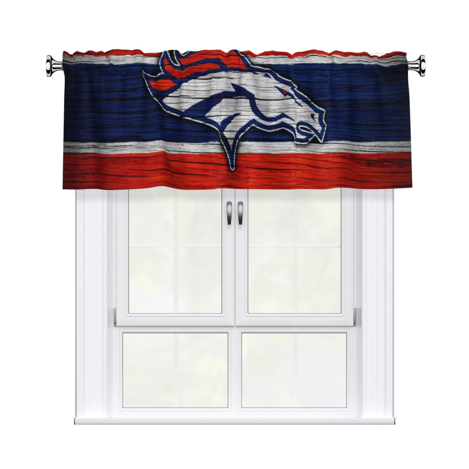 Denver Football Team Blackout Valance Curtains 54x18in, Football Fan ...