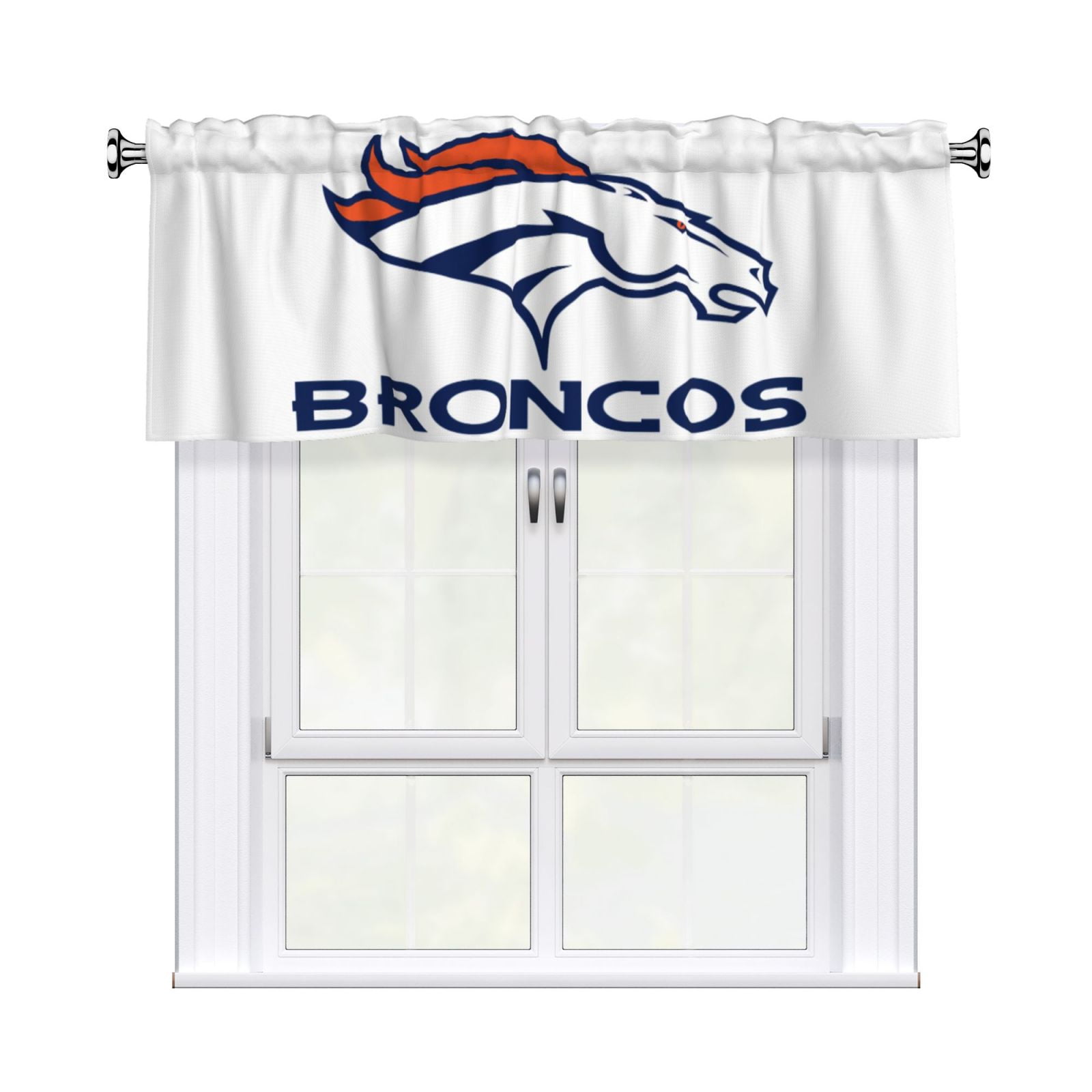 Denver Football Team Blackout Valance Curtains 54x18in, Football Fan ...