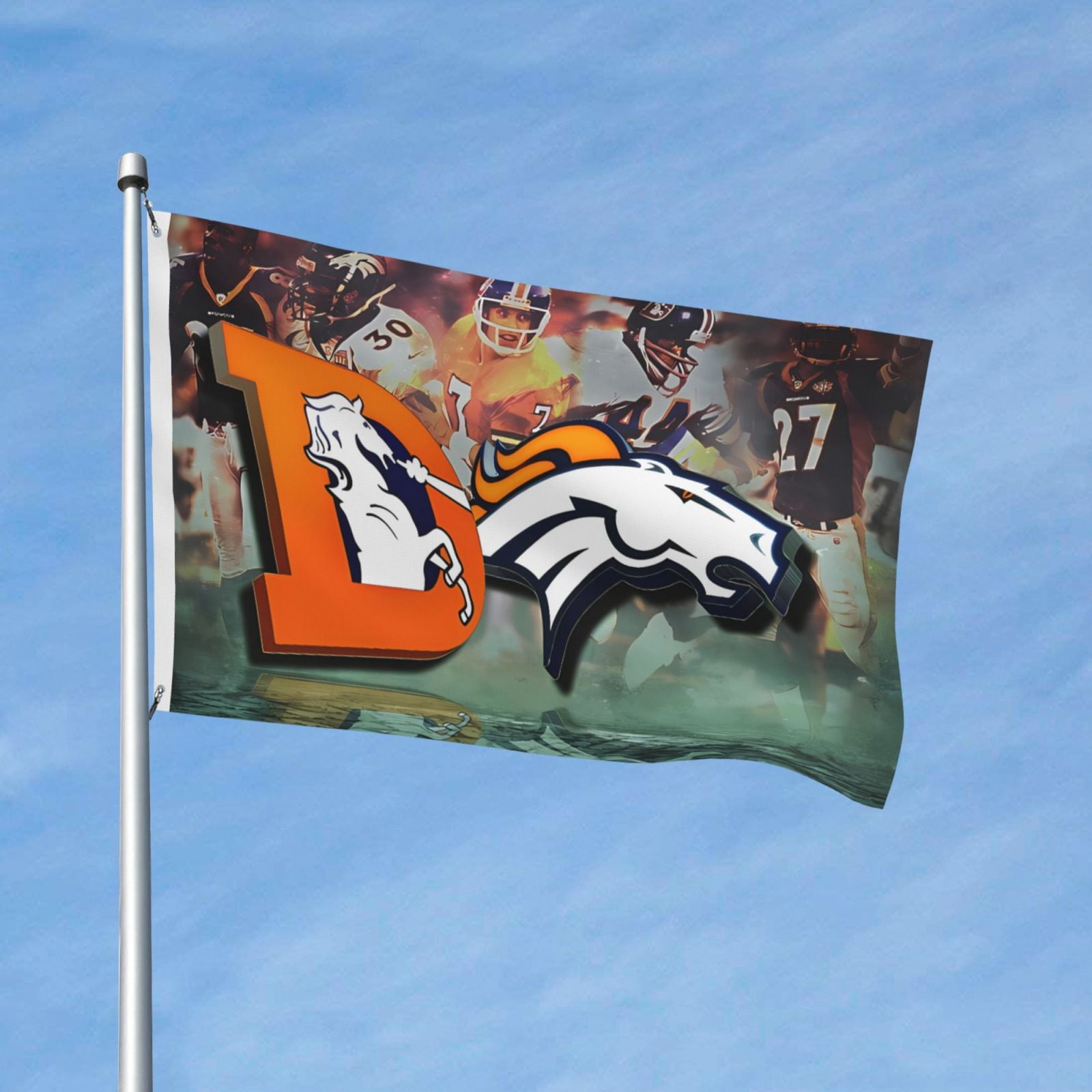 Denver Football Team Double-Sided Flag 3x5 Ft, Match Day Fan Support ...