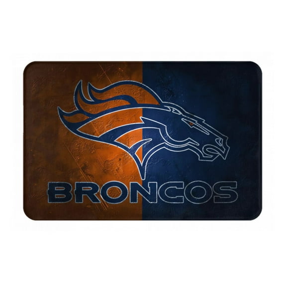 Denver Football Team Thick Flannel Floor Mat, Non-Skid Dirt Trapper ...