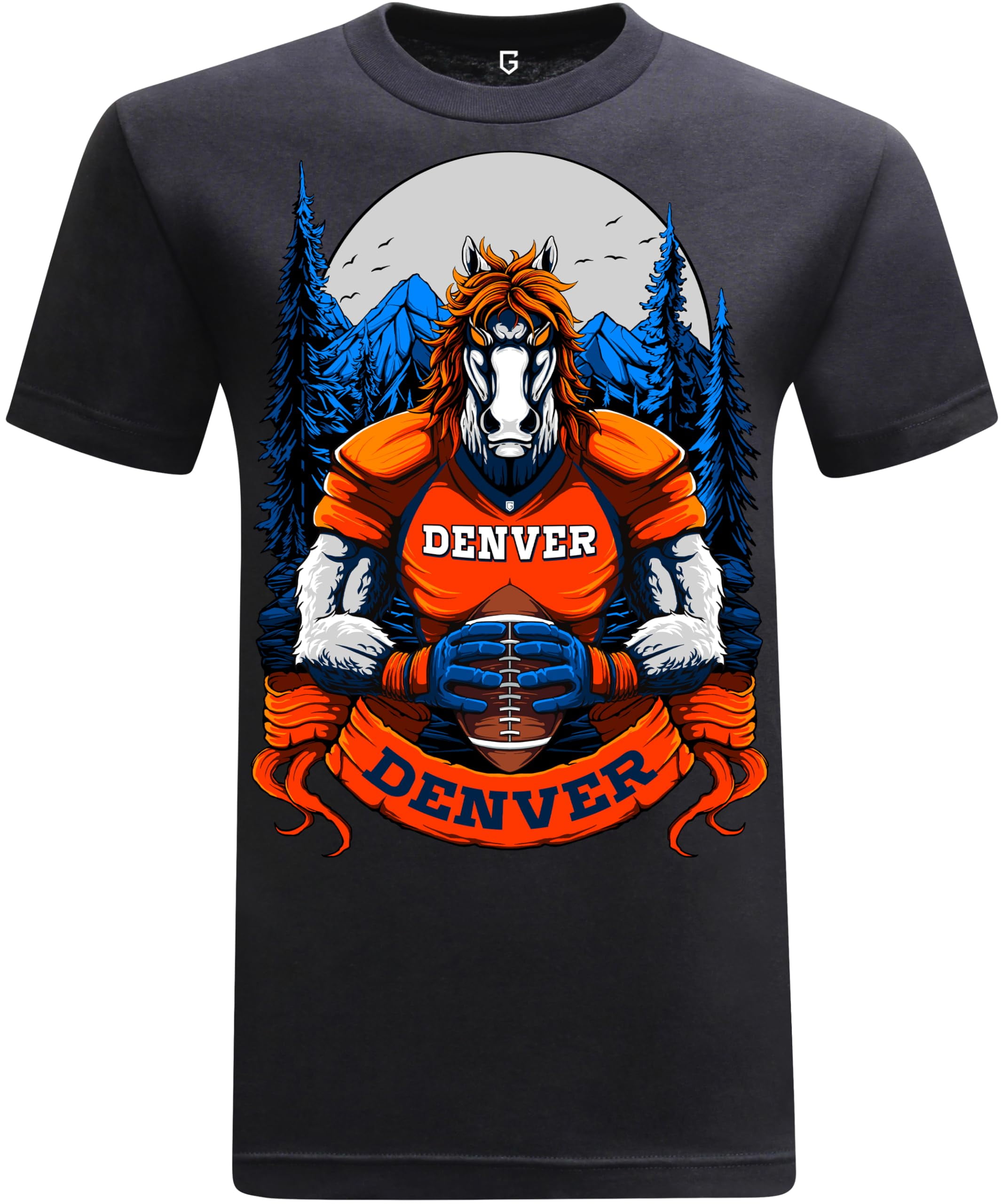 Denver Football Team Wild Bronco Men's T-Shirt - Walmart.com