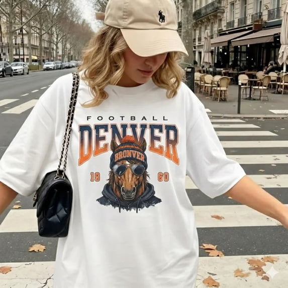 Denver Football Vintage Mascot Long Sleeve Shirt, Retro Broncos ...
