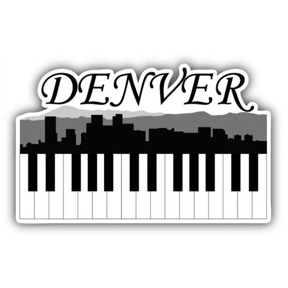 Denver Music City Sticker Phone Decal Water Bottle Stickers Car Decals ...
