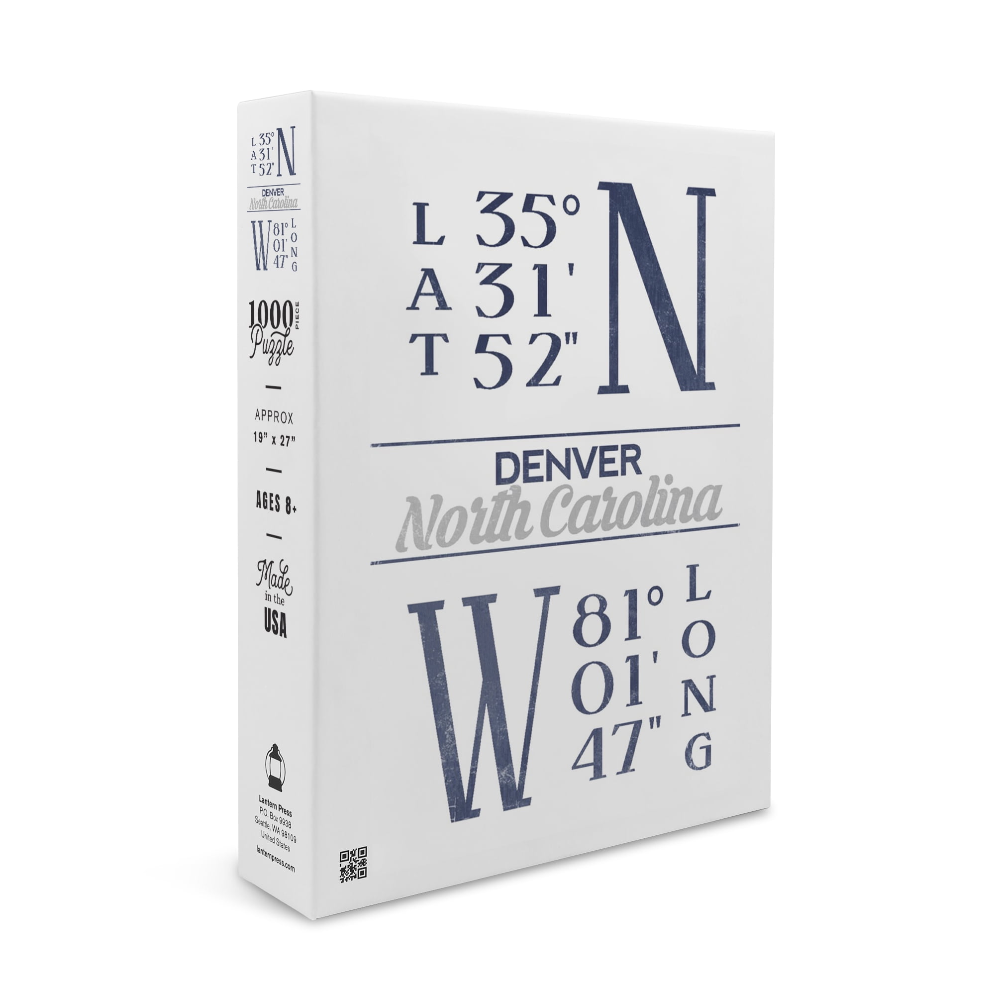 Denver, North Carolina, Latitude Longitude (1000 Piece Puzzle, Size ...