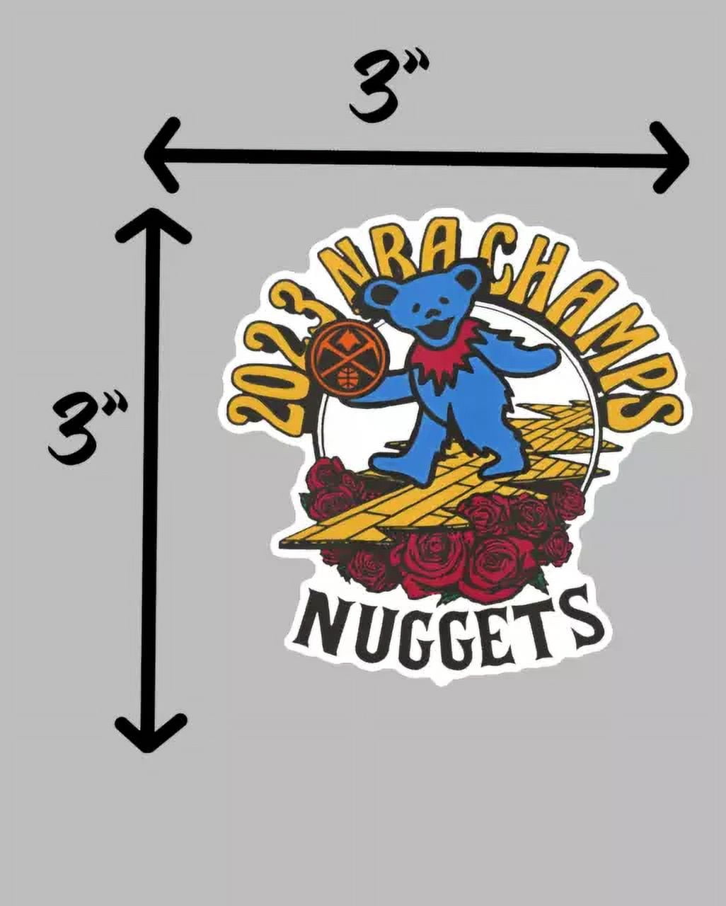 Denver Nuggets 2023 Finals Champions Waterproof Sticker Bear Phone ...