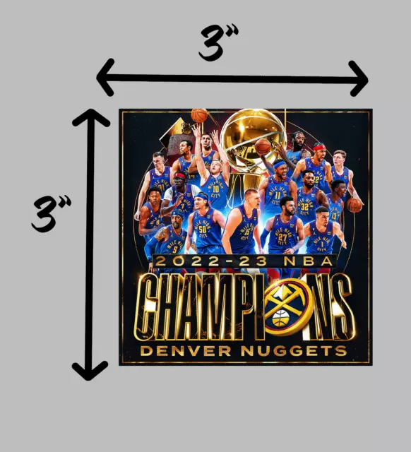 Denver Nuggets 2023 Finals Champions Waterproof Sticker Phone Decal ...