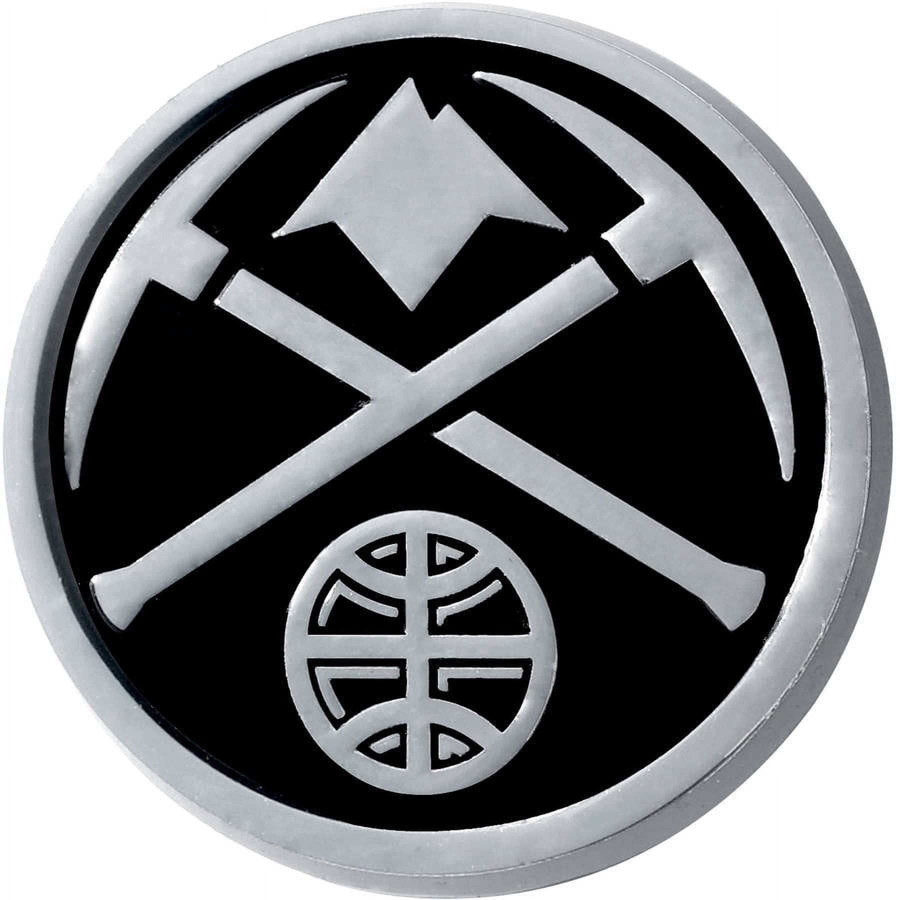 Fanmats Denver Nuggets Chrome Metal 3D Car Emblem Sticker with Adhesive ...