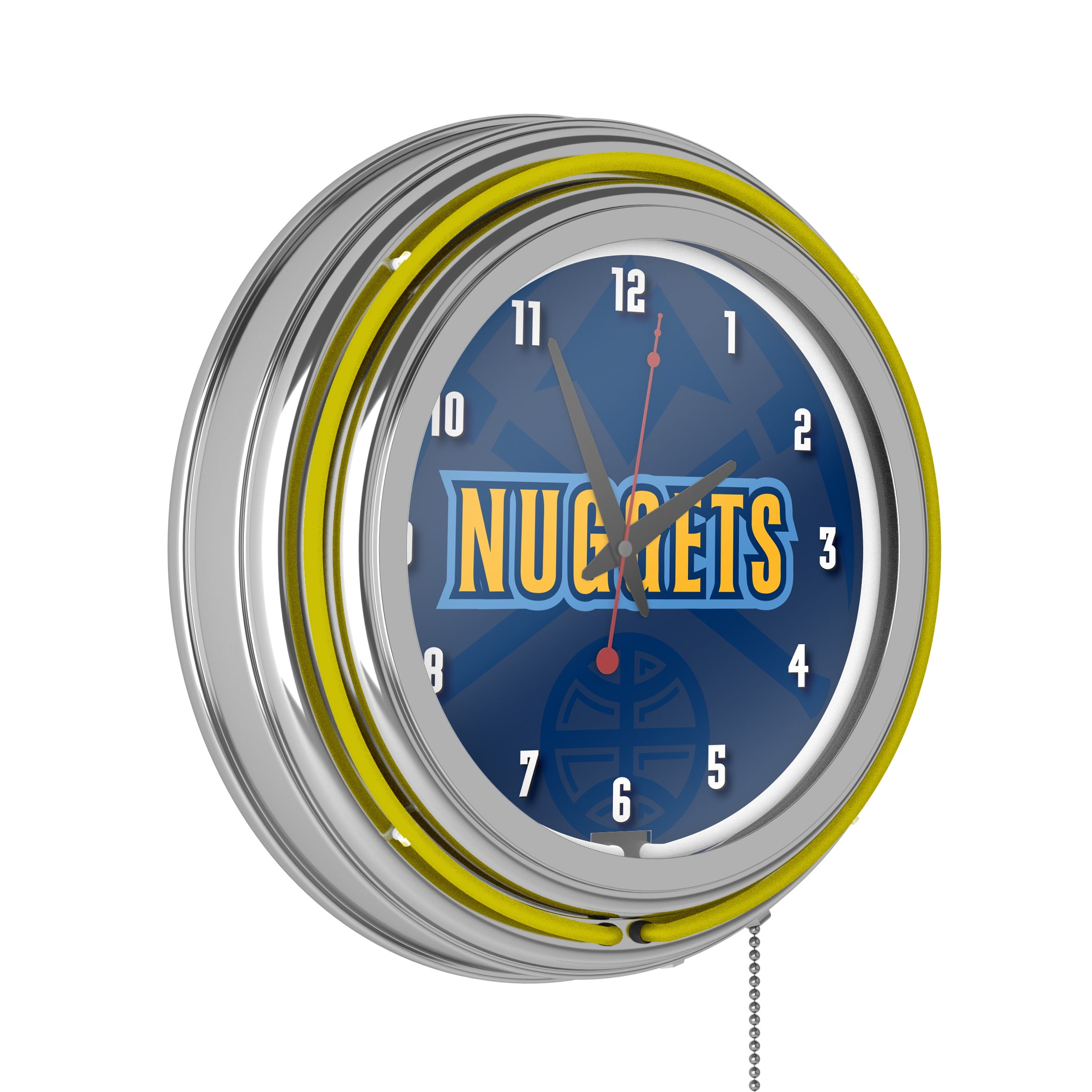Denver Nuggets Fade Retro Neon Analog Wall Clock with Pull Chain ...