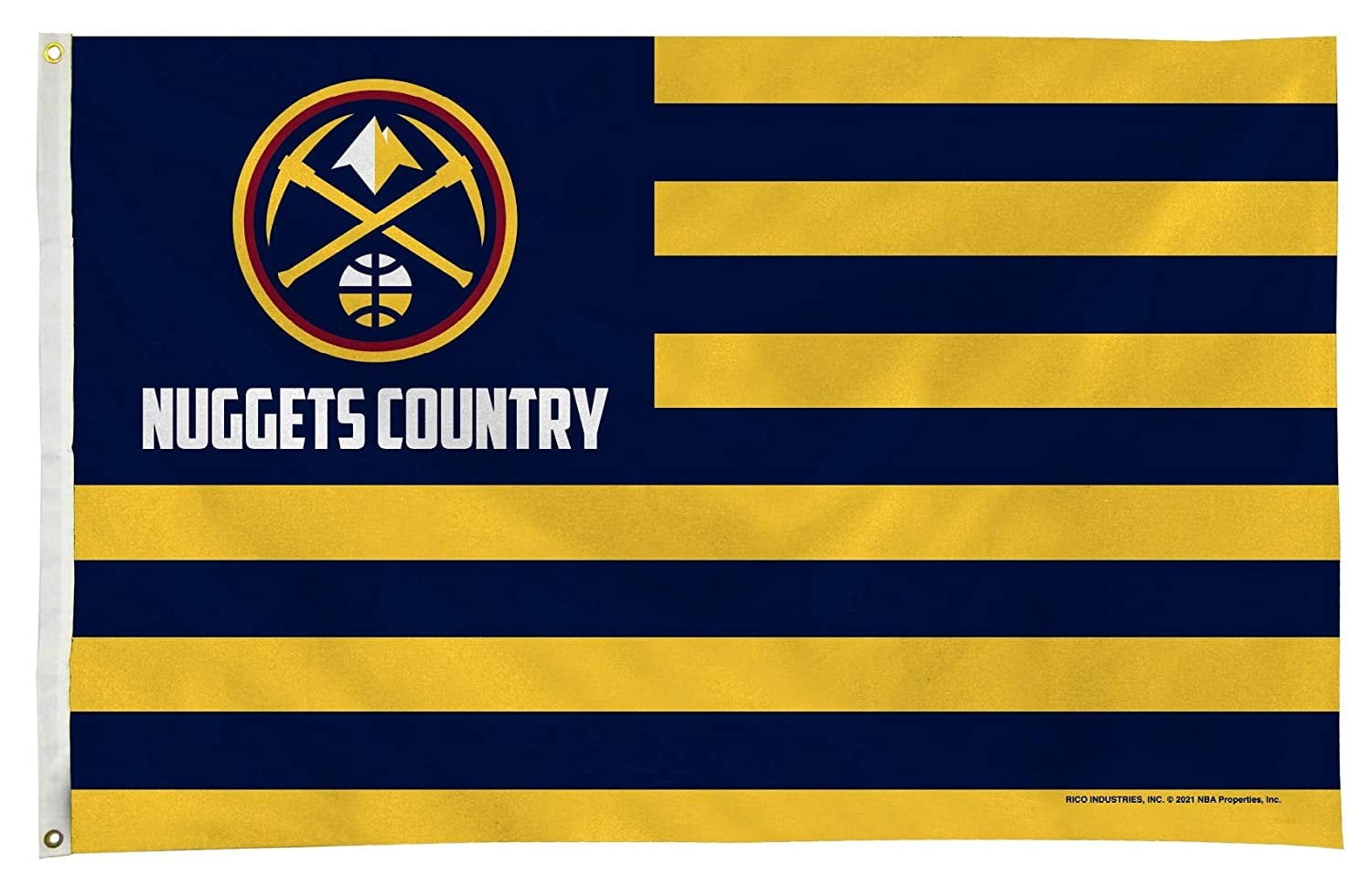 Denver Nuggets Flag Banner 3x5 Country Design Premium with Metal ...