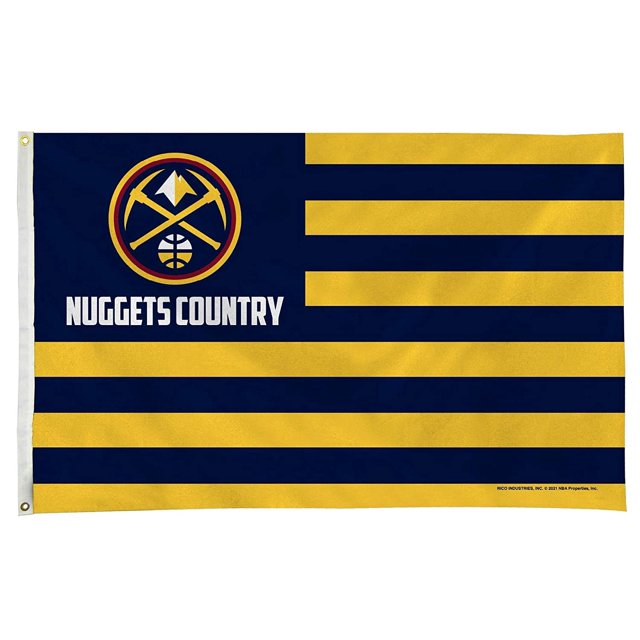 Denver Nuggets Flag Banner 3x5 Country Design Premium with Metal ...