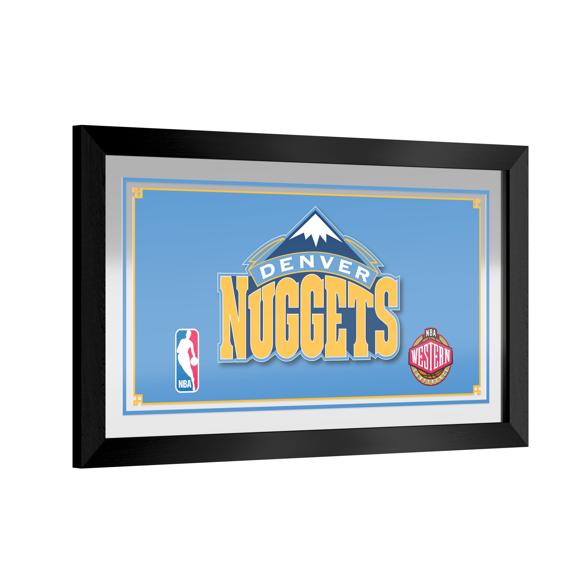 Free Shipping! Trademark Gameroom Denver Nuggets Logo Black Framed Wall ...