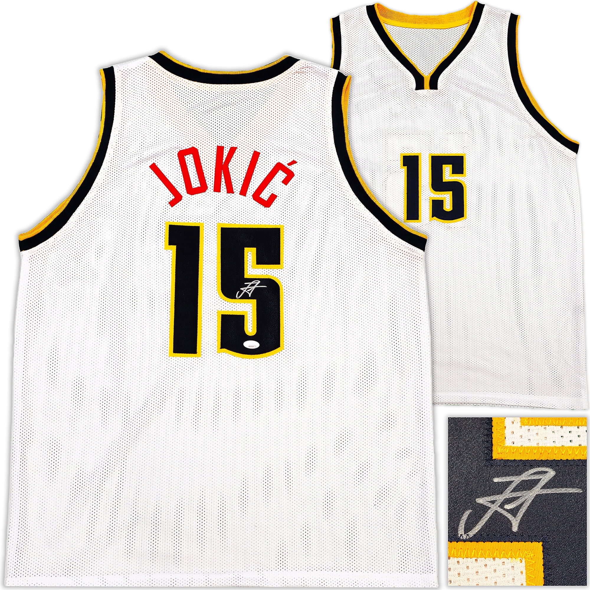 Denver Nuggets Nikola Jokic Autographed White Jersey JSA 232743 ...