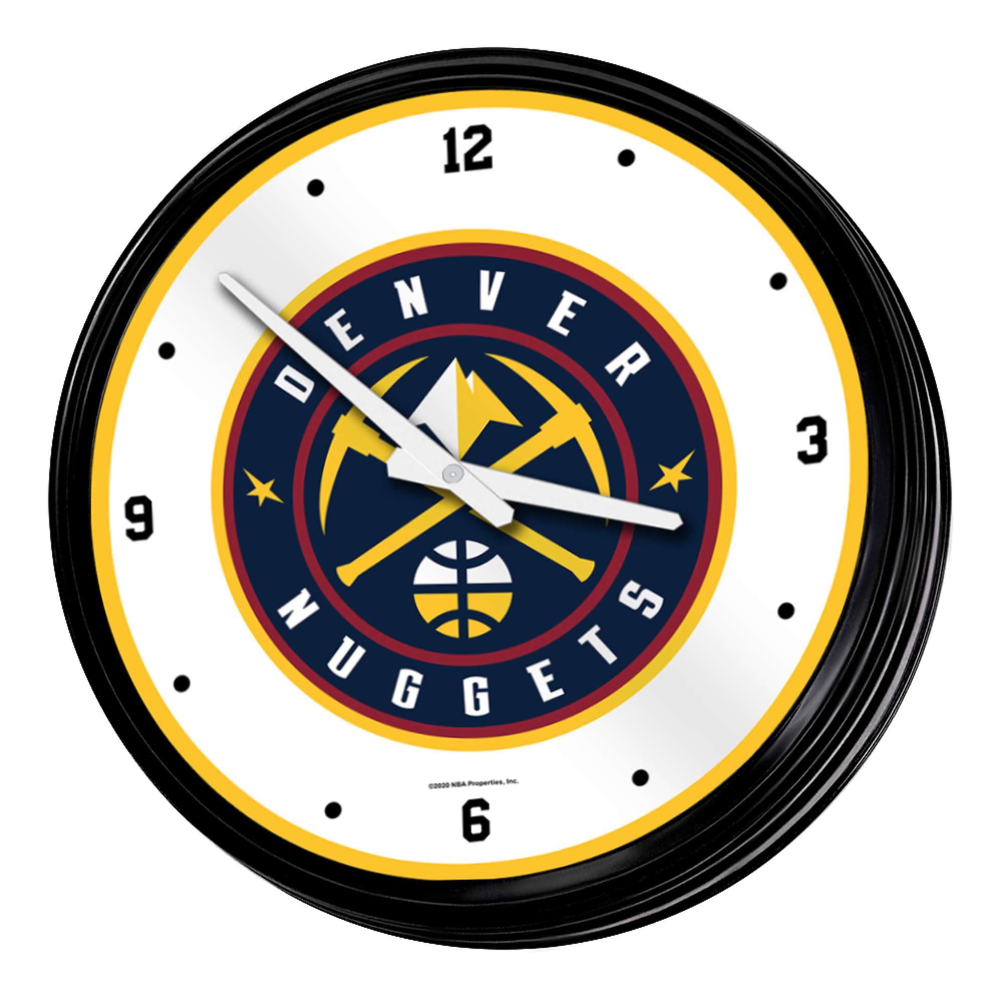 Denver Nuggets 18.75" Retro Lighted Wall Clock - Walmart.com