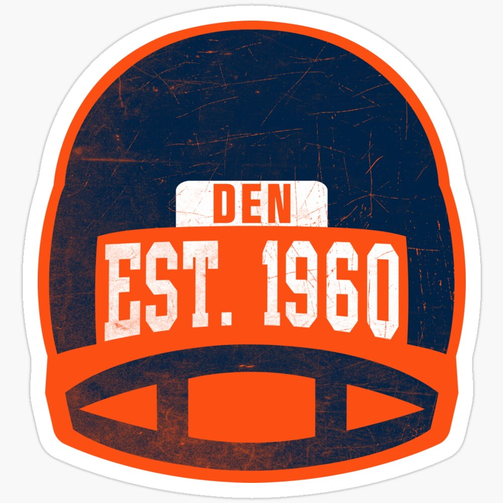 Denver Retro Throwback Football Helmet Sticker Phone Decal Water Bottle ...