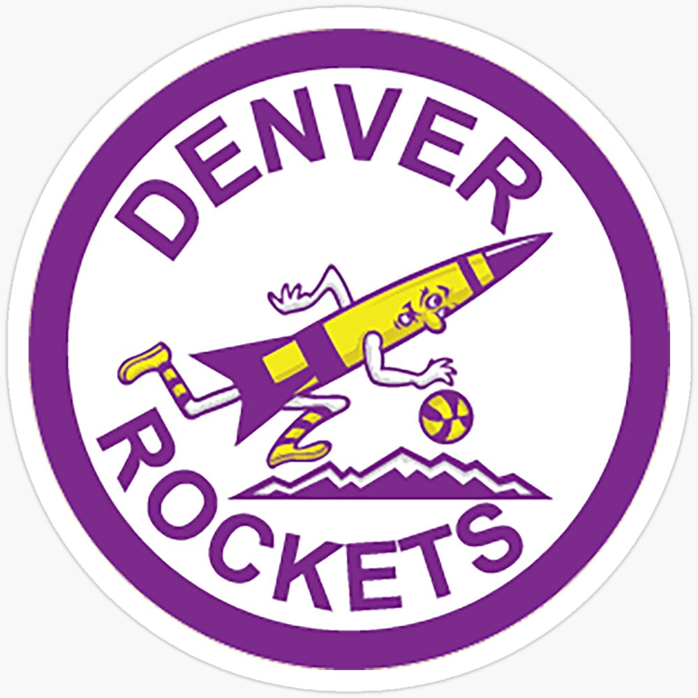 Denver Rockets Vintage Basketball Logo Aba Sticker Phone Decal Water ...