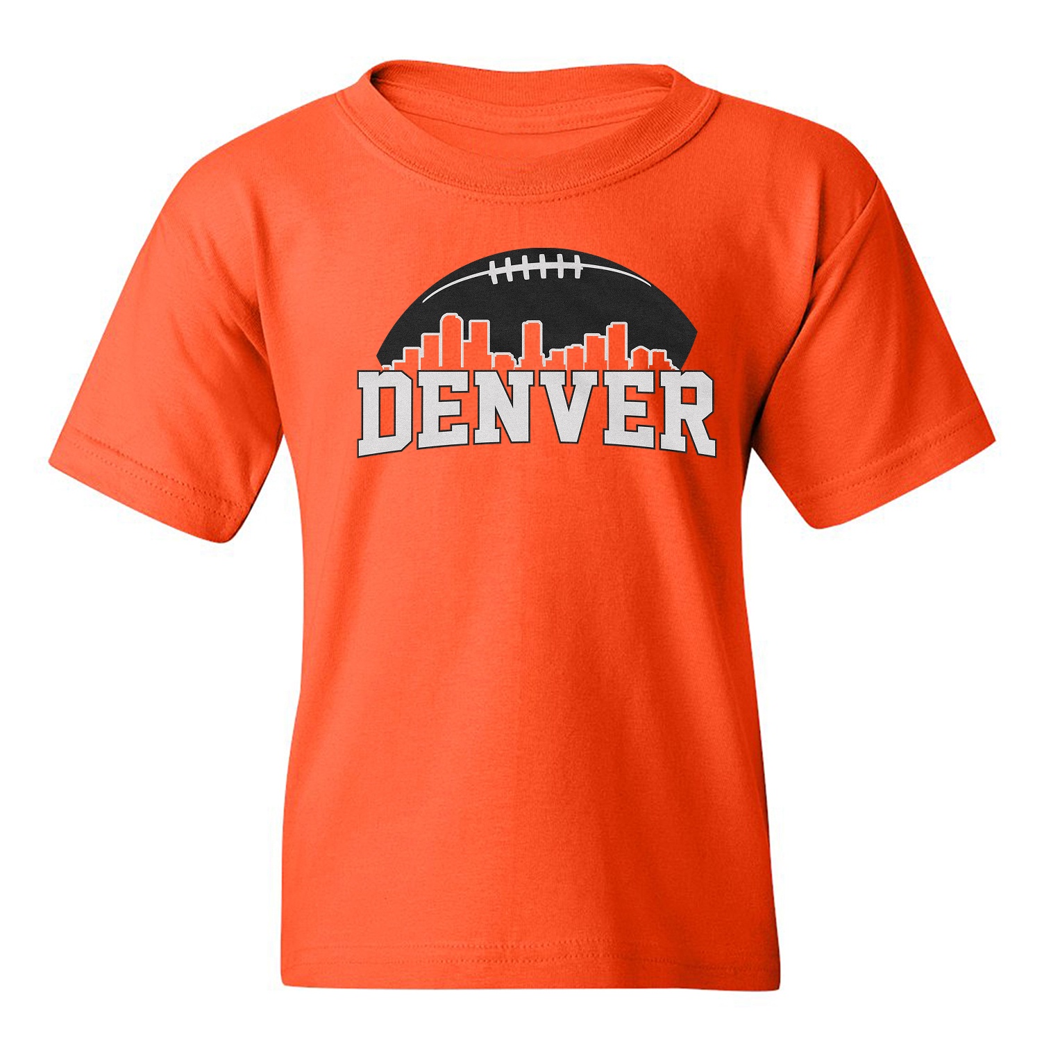 Denver Skyline Graphic – Football Fan Tribute Youth Unisex T-shirt ...