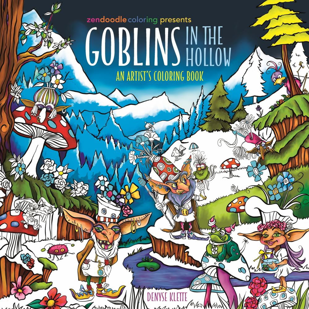 Goblins in the Hollow: An Artist's Coloring Book, 96 pages (Paperback ...