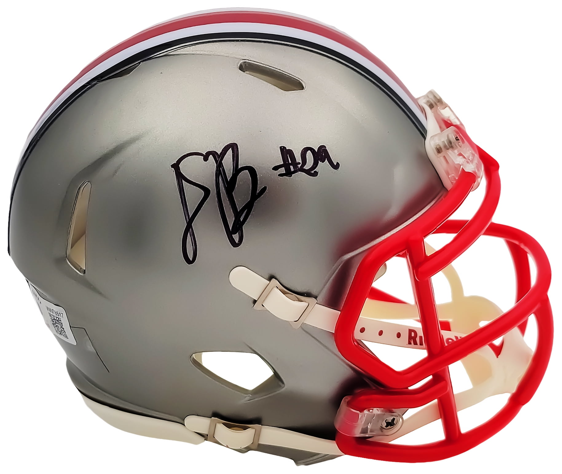 Denzel Burke Autographed Ohio State Buckeyes Flash Gray Speed Mini ...
