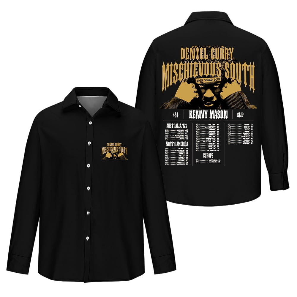 Denzel Curry 2025 World Tour Long Sleeved Shirts Casual Shirt ...