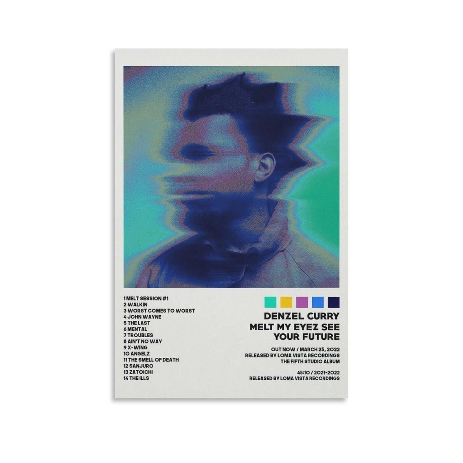 Denzel Curry Melt My Eyez, See Your Future 3 Canvas Poster Wall ...