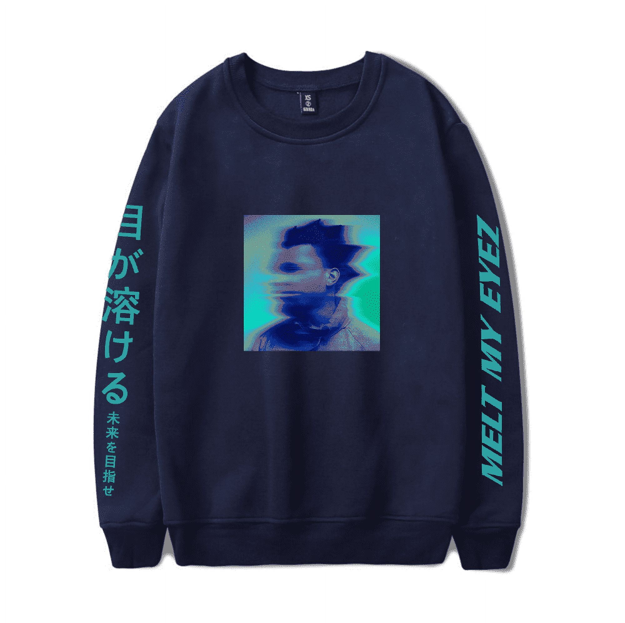 Denzel Curry Merch Sweatshirt Melt My Eyes Black Long Sleeve Crewneck ...