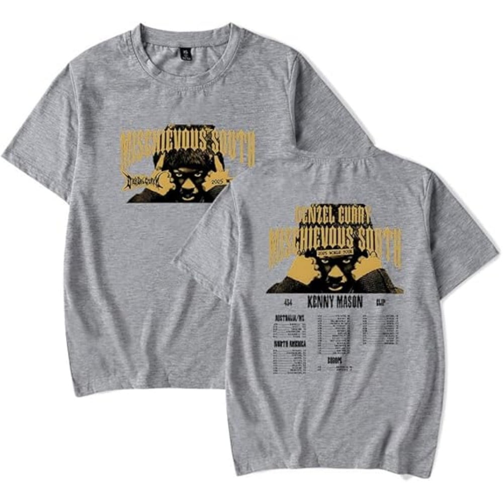 Denzel Curry Mischievous South World Tour 2025 T-Shirt Women Men Casual ...