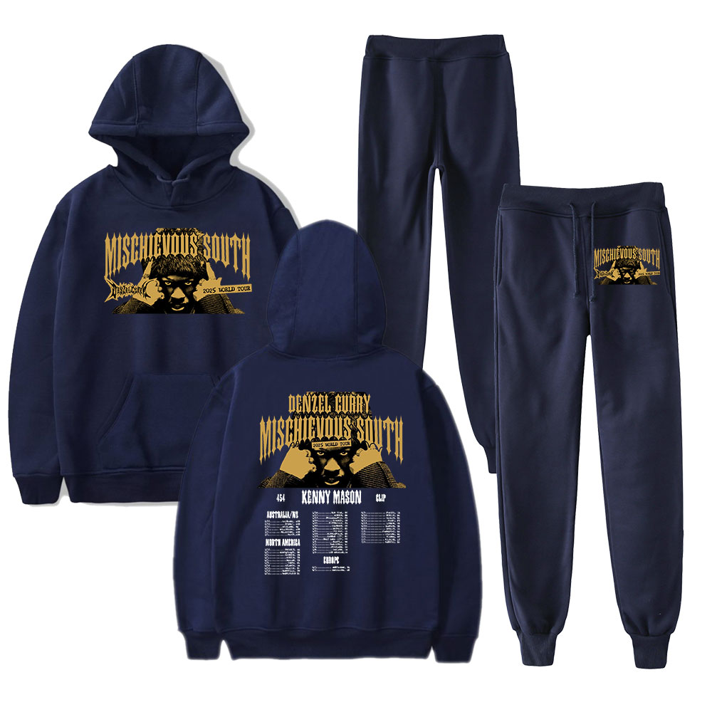 Denzel Curry Mischievous South World Tour Merch Hoodie and SWEATPANTS ...