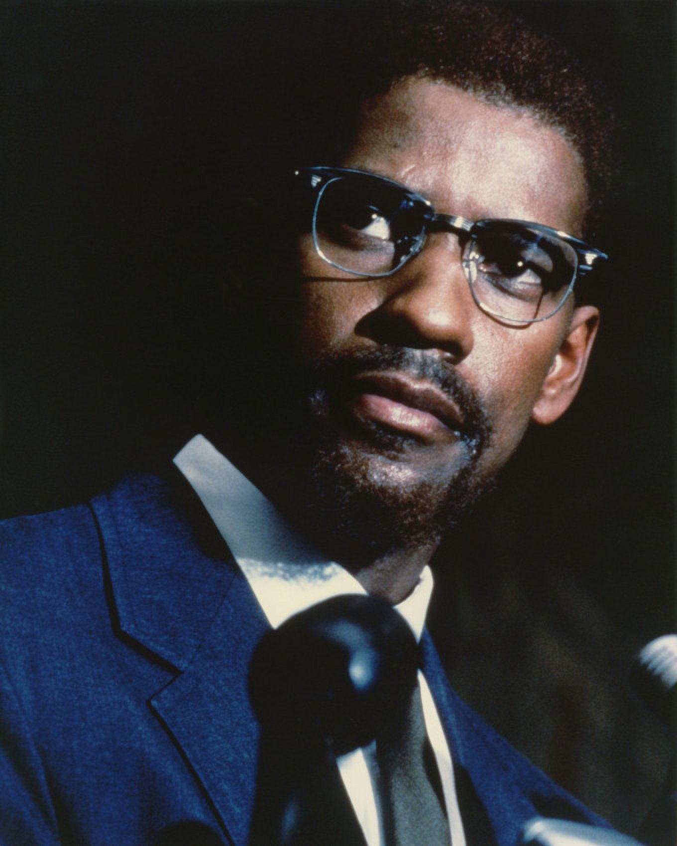 Denzel Washington In Malcolm X Classic Portrait In Blue Suit 24X36 ...