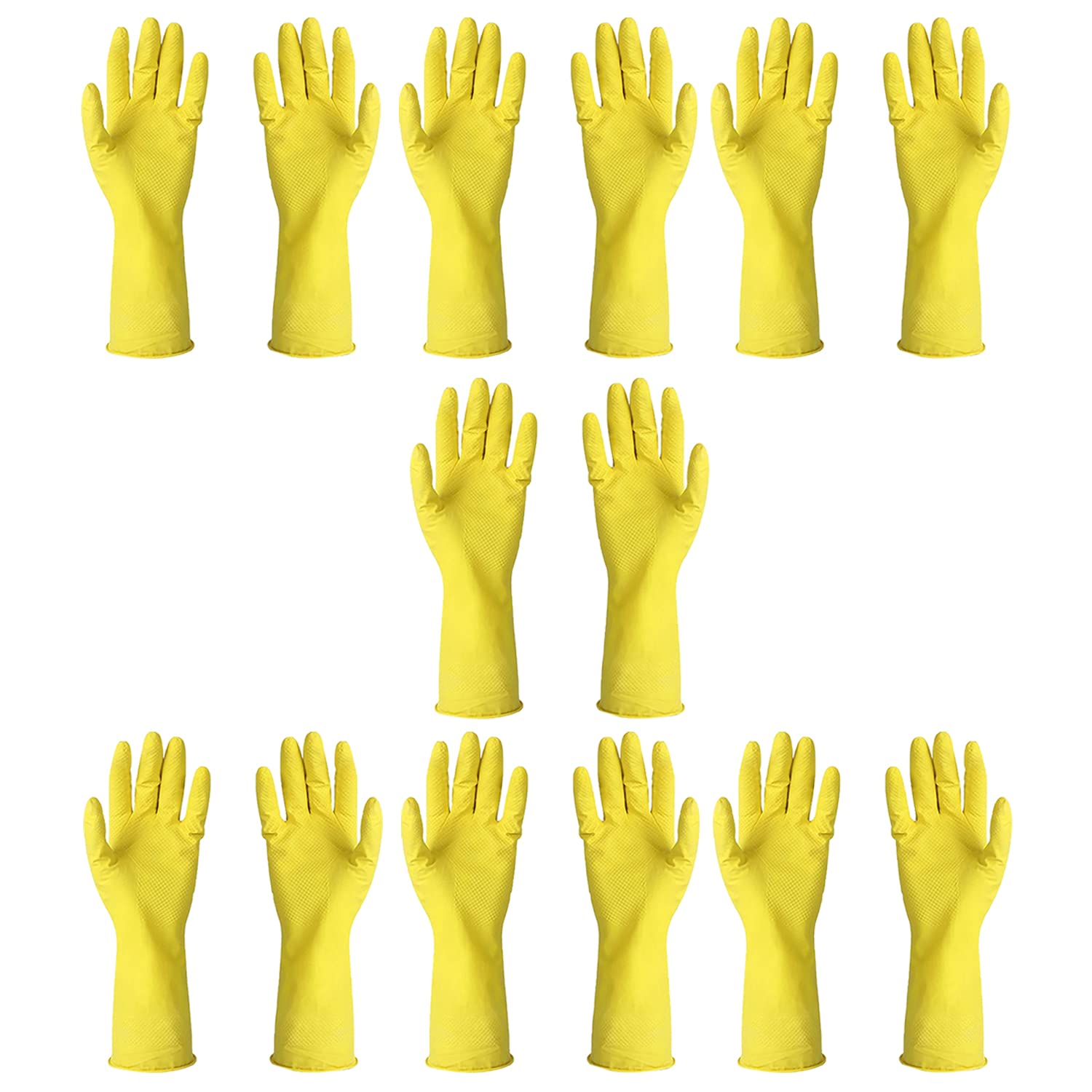 DeoDap Multipurpose Reusable 100 Natural Latex Rubber Gloves for ...