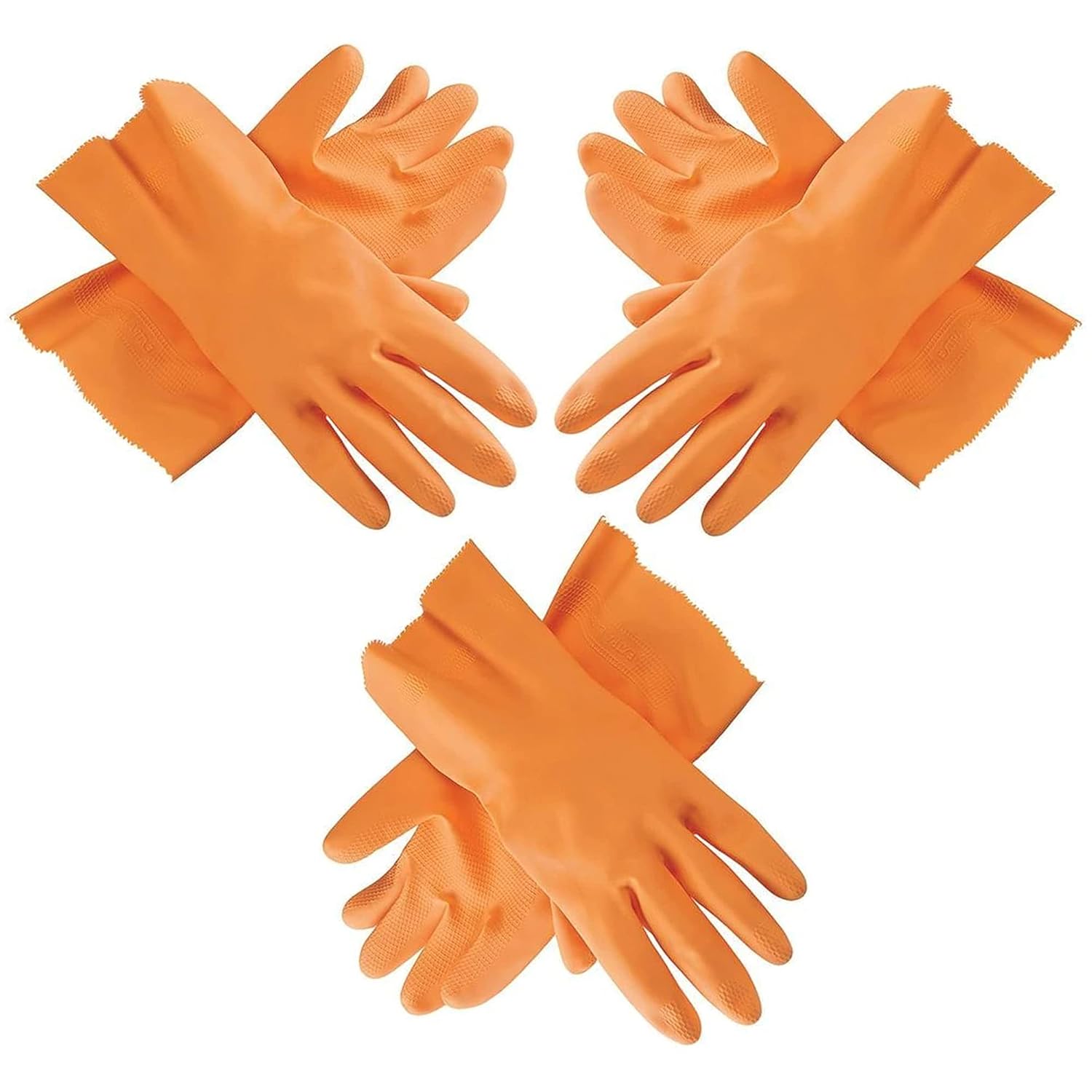 DeoDap Multipurpose Reusable 100 Natural Latex Rubber gloves for ...