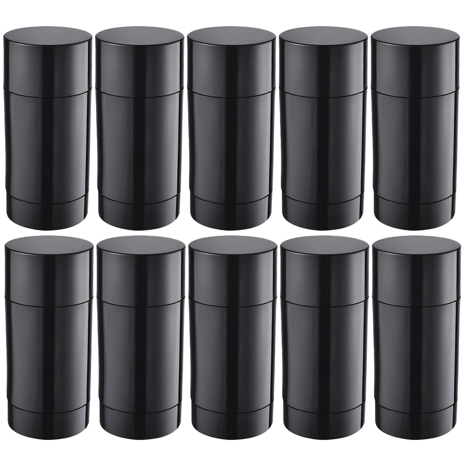 Deodorant Stick Containers 10 Pack, Black Empty Twist Up Tubes with ...