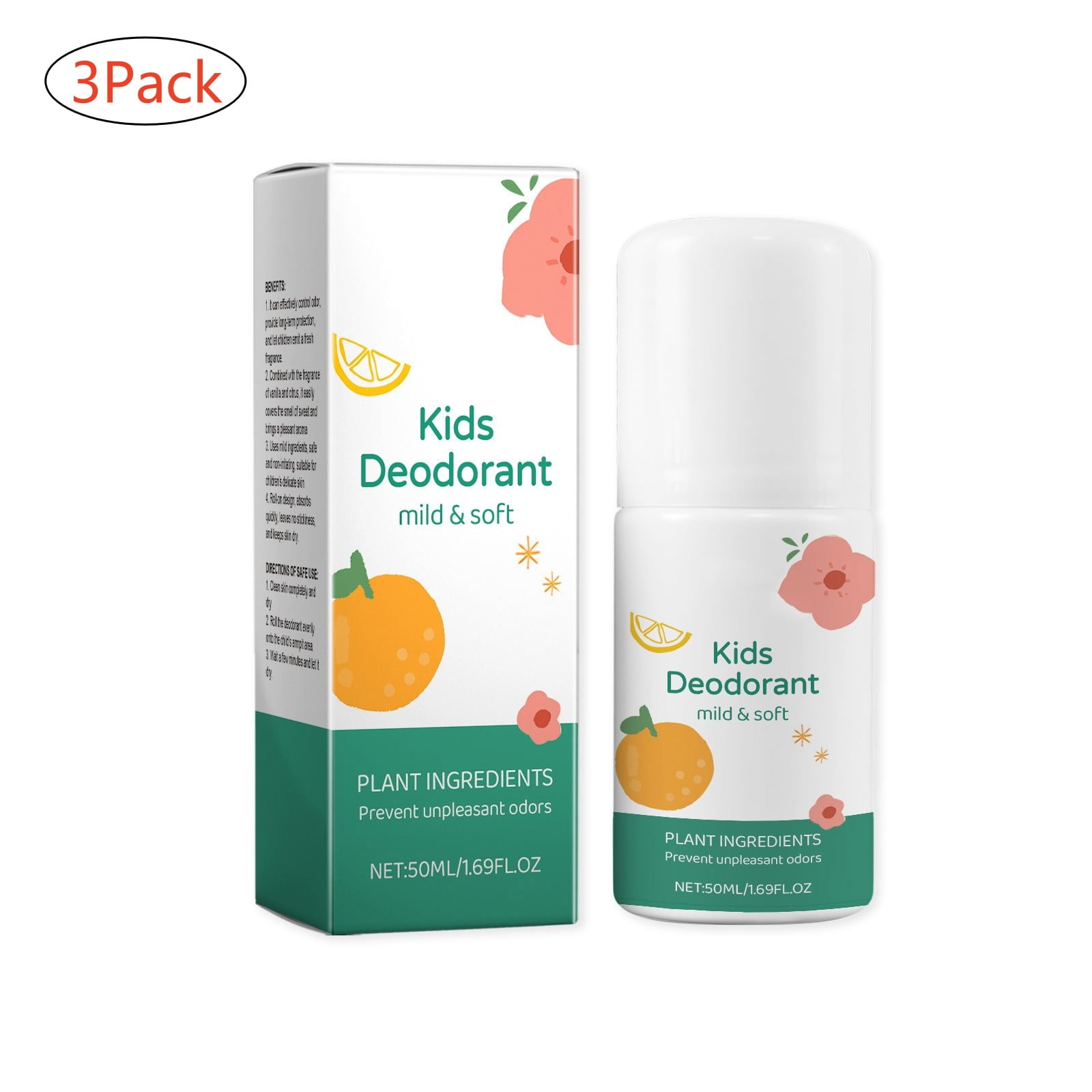 Deodorant for Teens,Kids,Girls,Boys - Natural,Aluminum-Free ...