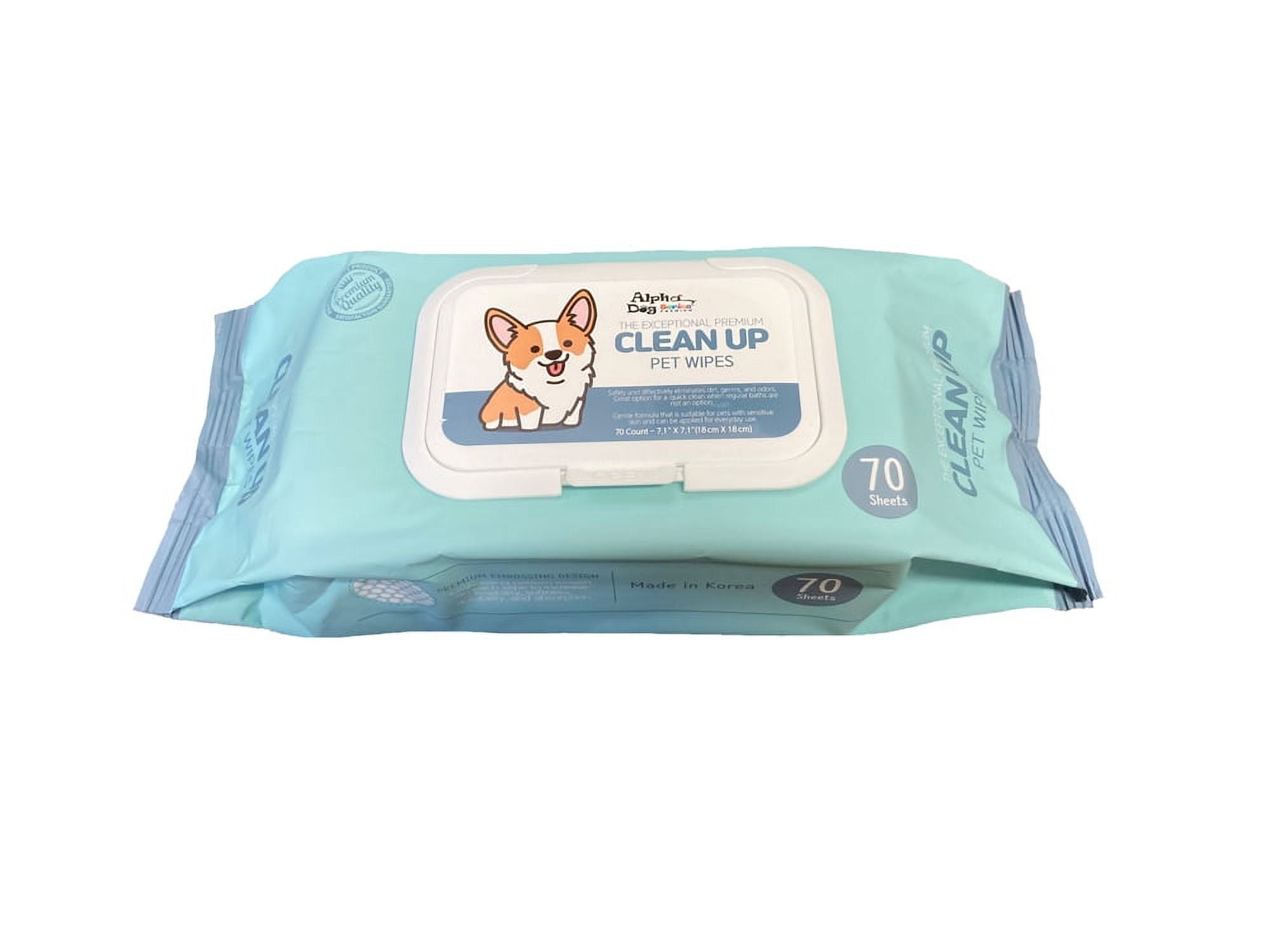 Deodorizing Hypoallergenic Heavy Duty Thick Durable Pet Grooming Wipes ...