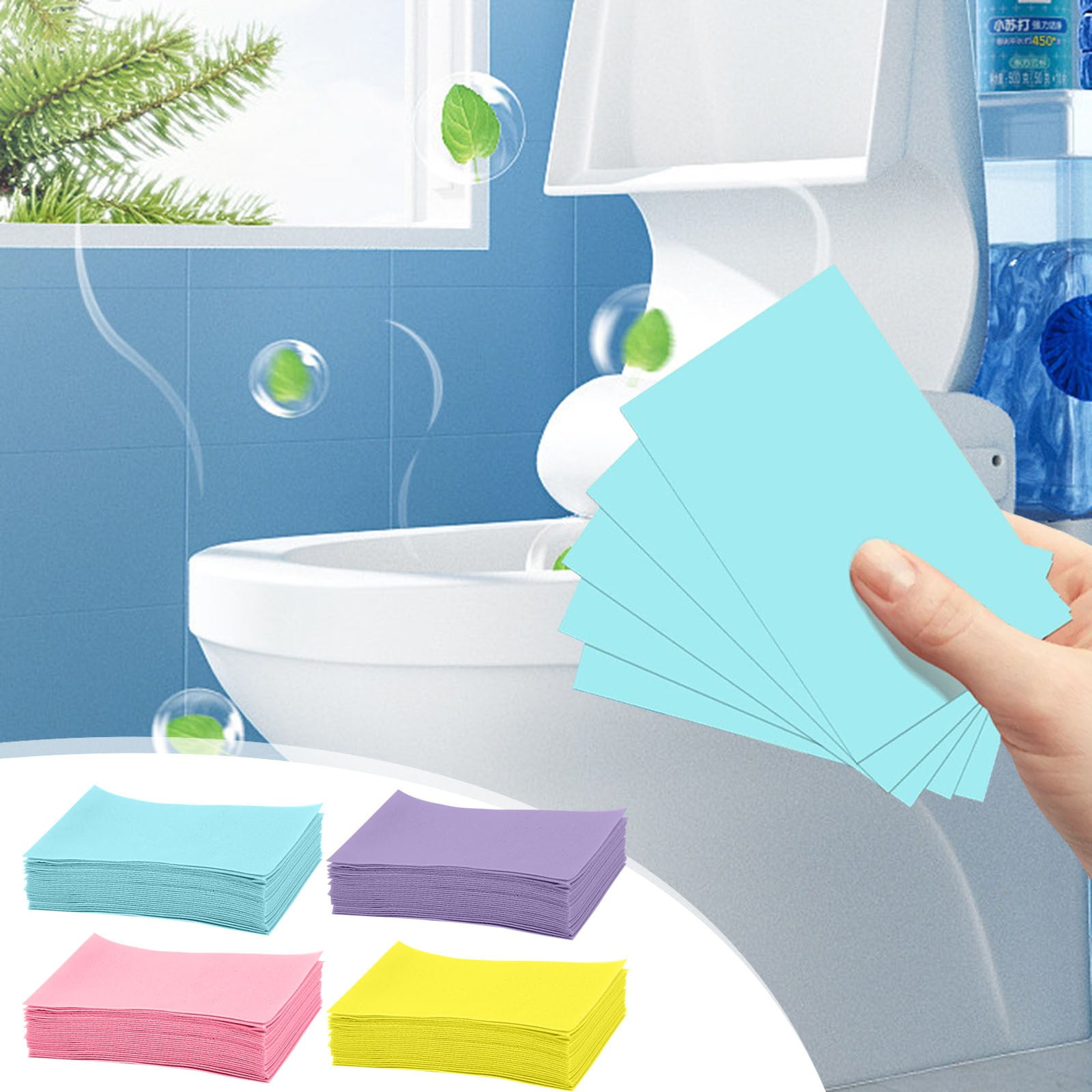 Deodorizing Toilet Cleaning Tablet, Strong Odor Elimination, 60pc ...