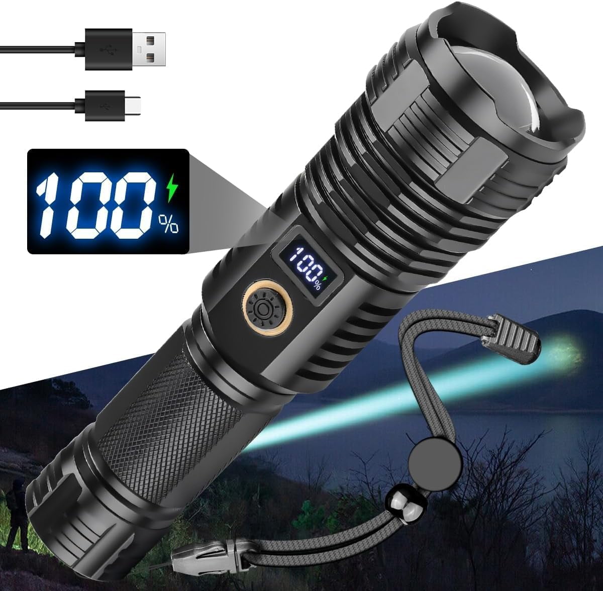 Deoxys Portable Rechargeable Torch LED Flashlight for Emergency use 2 ...
