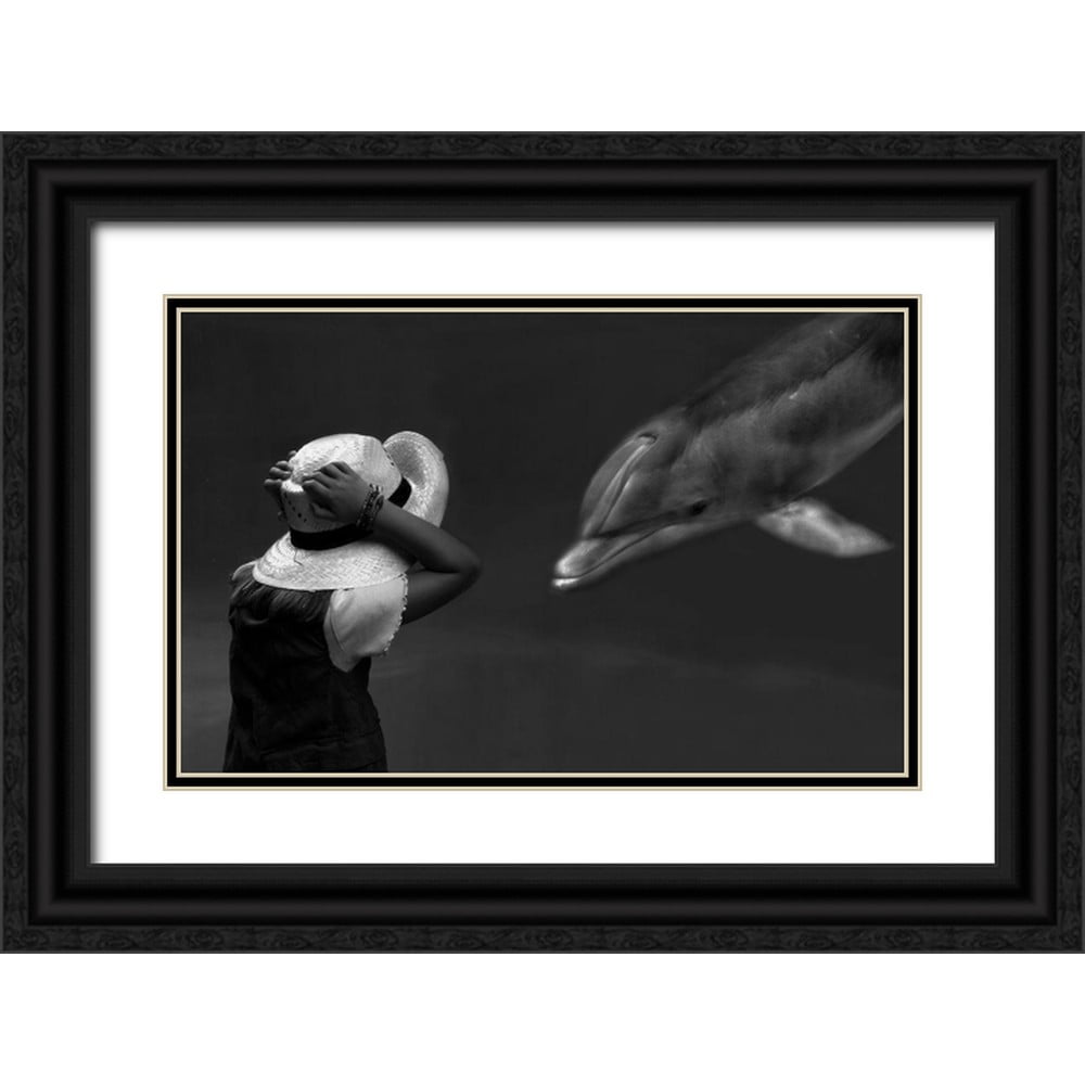 Depaepe, Yvette 24x17 Black Ornate Wood Framed with Double Matting ...