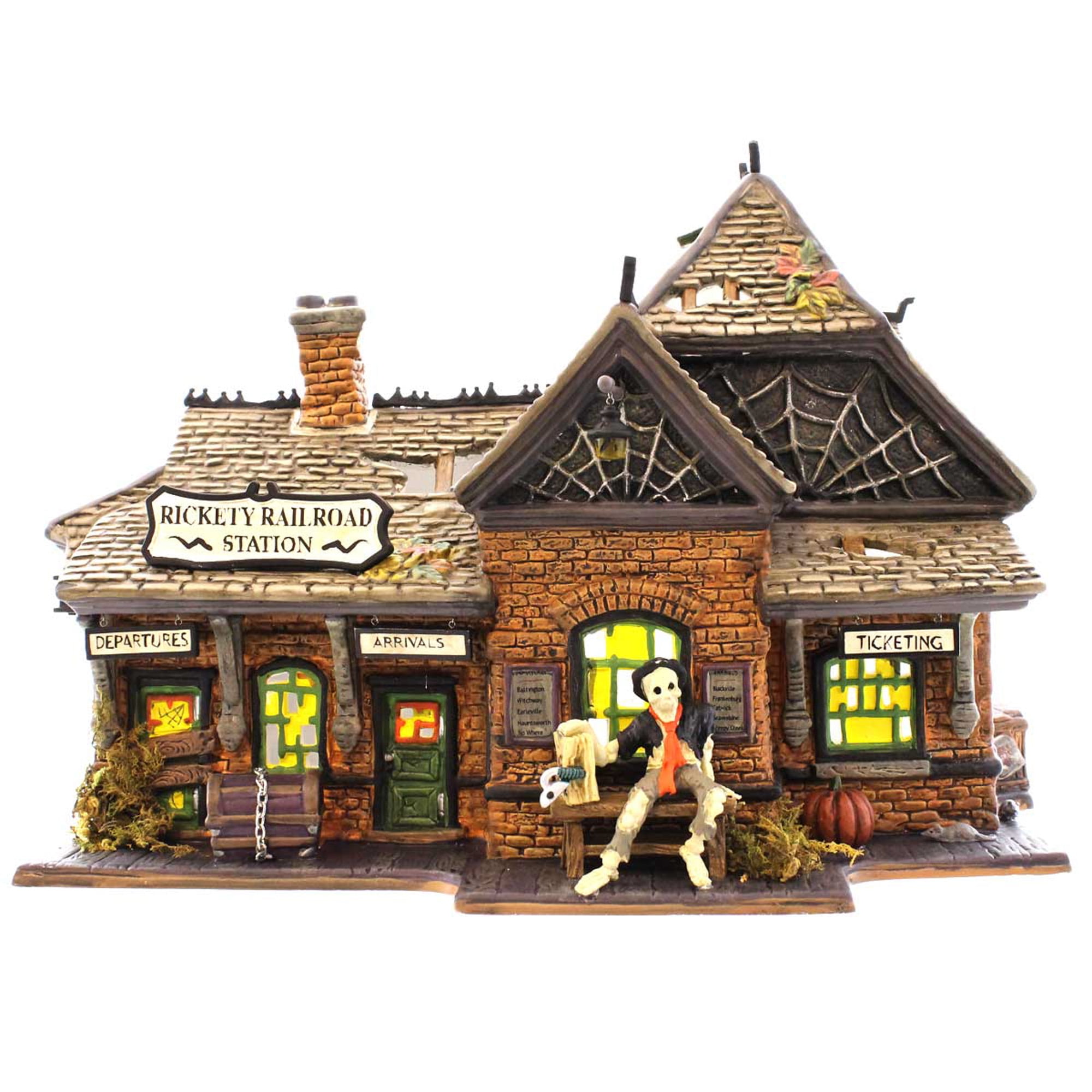 Department 56 House RICKETY RAILROAD STATION Ceramic Halloween Spooky ...