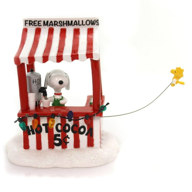 Department 56 Peanuts Snoopy's Cocoa Stand with Woodstock Figurine ...