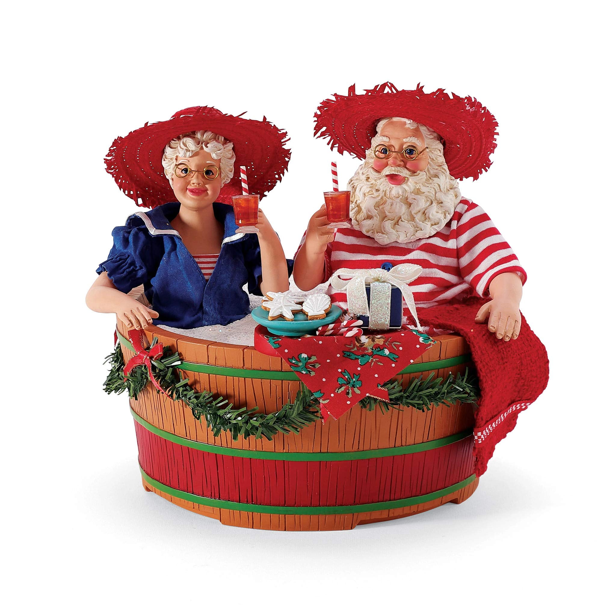 Department 56 Possible Dreams by The Sea Santa and Mrs. Claus Hot Tub ...